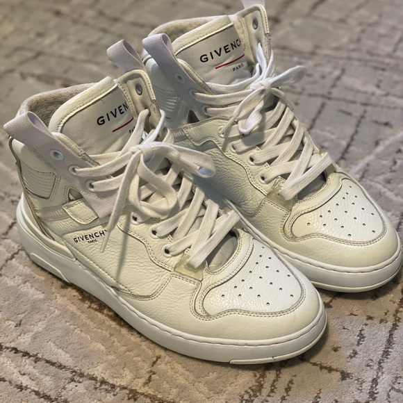 Givenchy | Shoes | Givenchy White Hightop Sneakers 65 | Poshmark